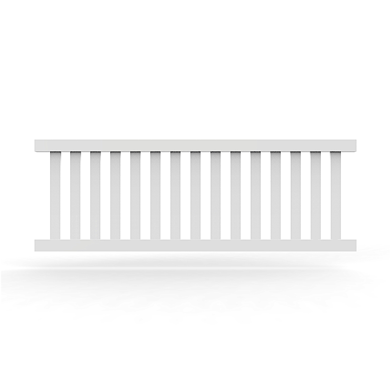 4-foot Tall Closed Picket Fence | 3.69-inch Picket Spacing
